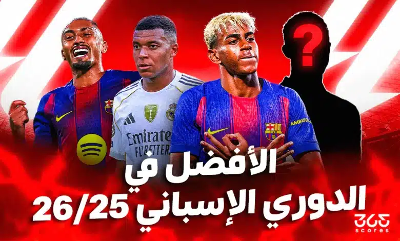 ترتيب أفضل 10 لاعبين في الدوري الإسباني 2025-2026 - 365Scores