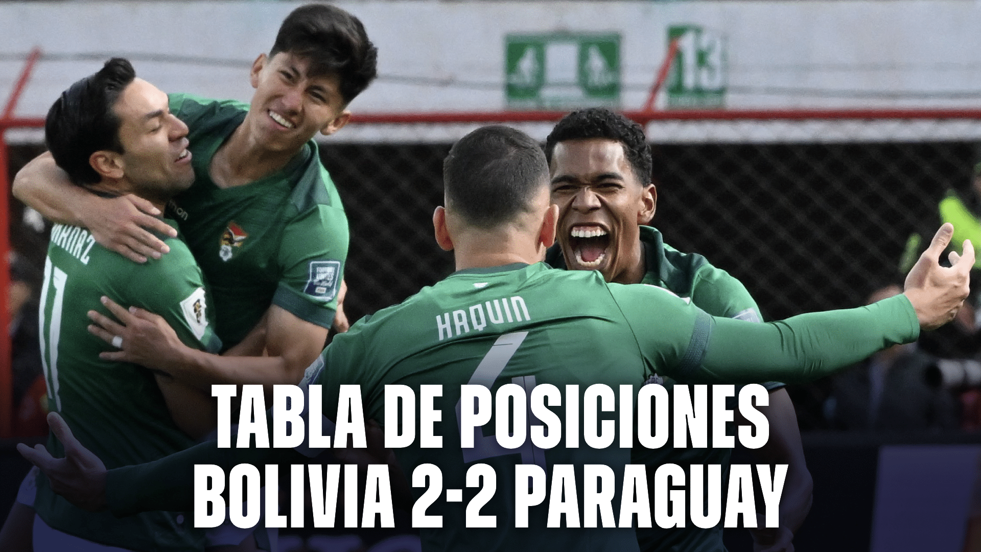 Bolivia 2-2 Paraguay: Tabla de posiciones tras el partido