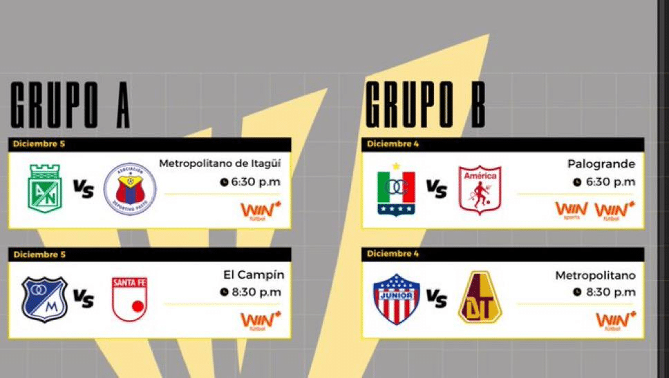 Fecha 5 de los Cuadrangulares de la Liga Betplay: día y hora
