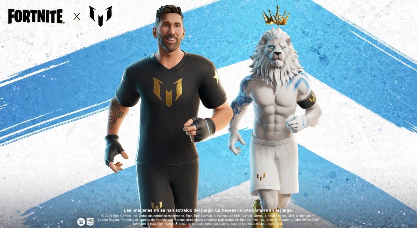 Messi llegó a Fortnite con 2 skins: precio y cómo comprarlos