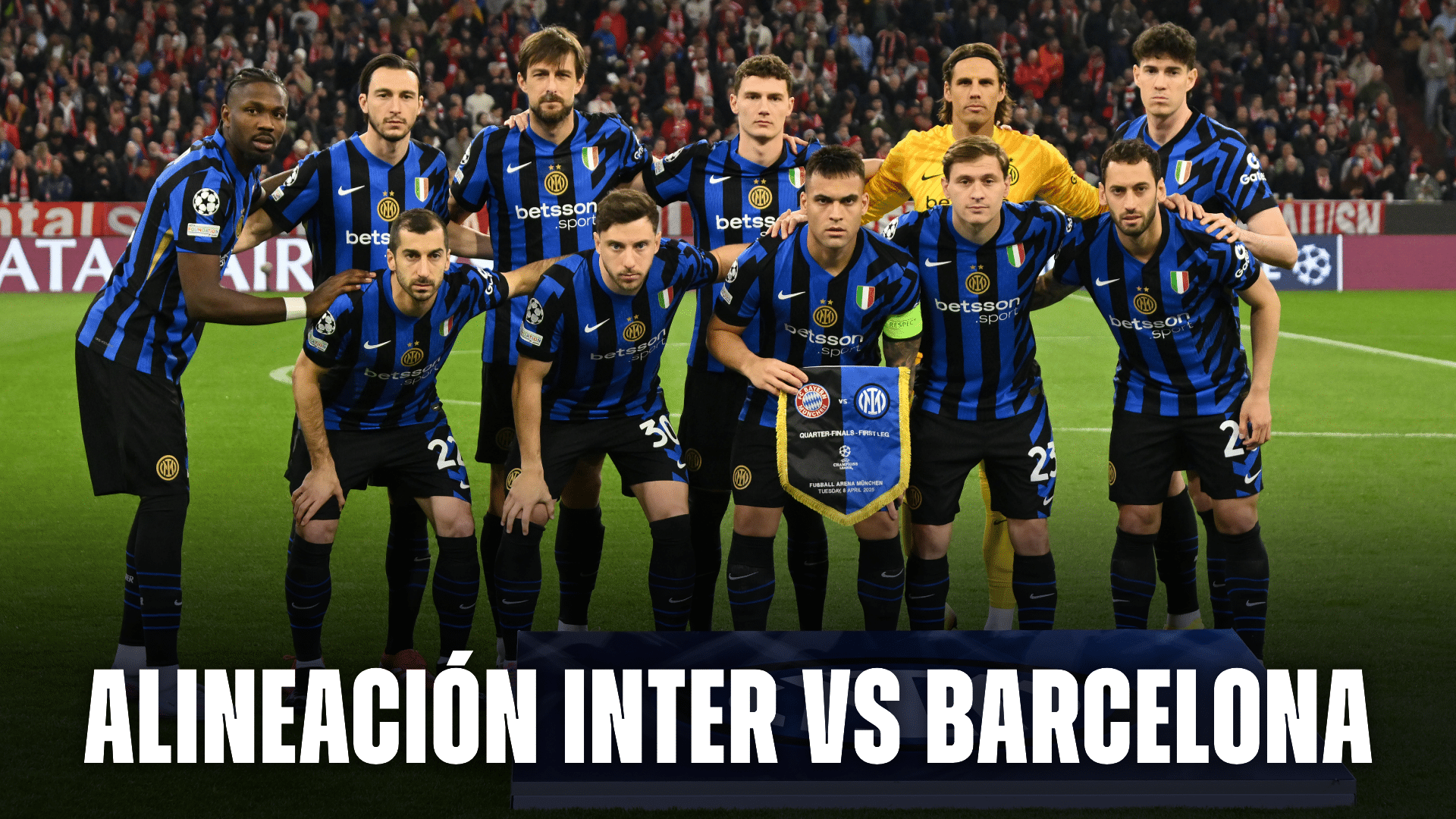 Inter hoy: Alineación confirmada vs Barcelona