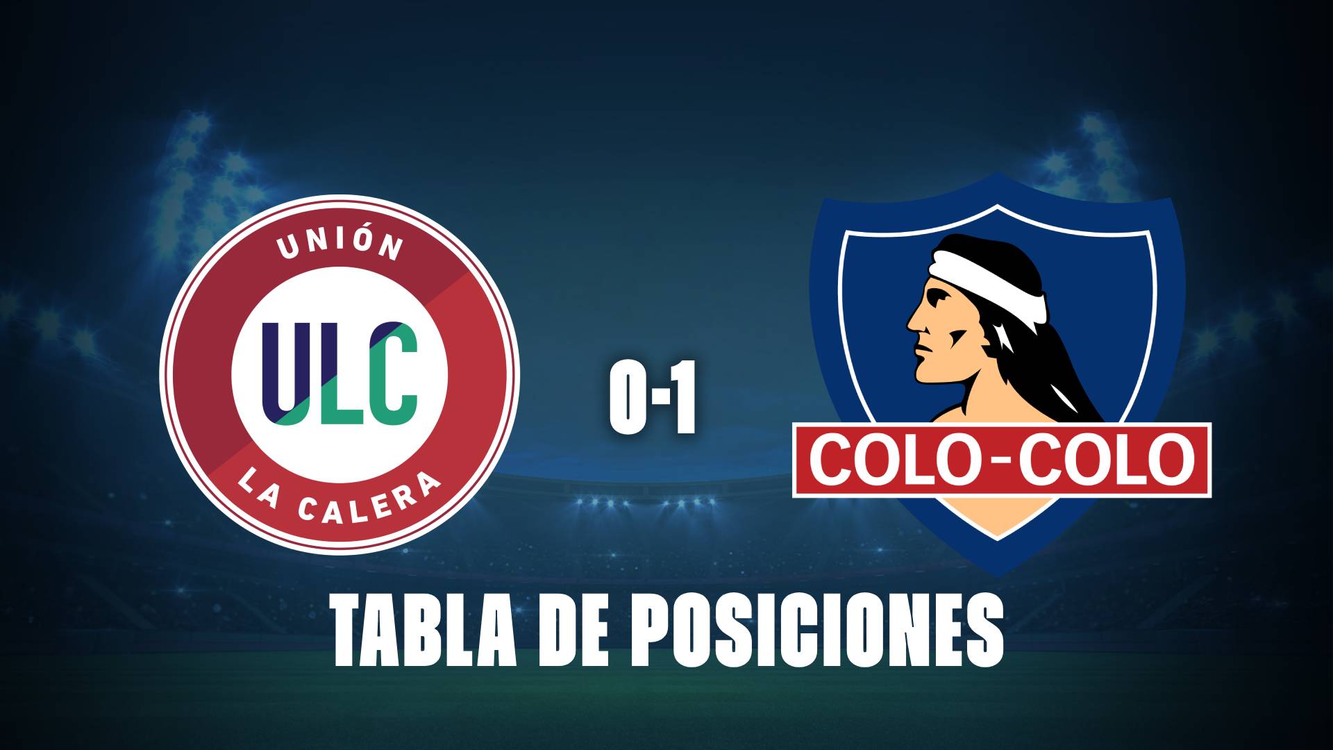 Unión La Calera 0-1 Colo Colo: así quedó la tabla de la Liga de Primera de Chile