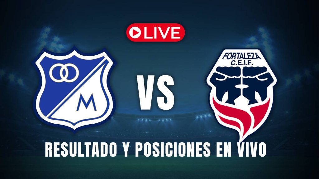 Millonarios vs Fortaleza: Posiciones en vivo en Liga BetPlay 2025