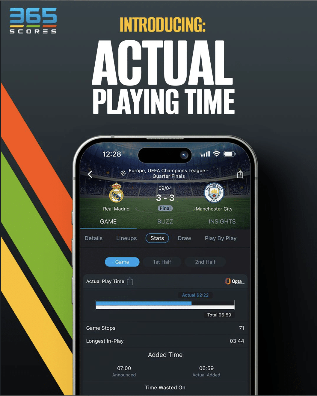 Yes! 365Scores Introducing In-App “Actual Playing Time” Feature